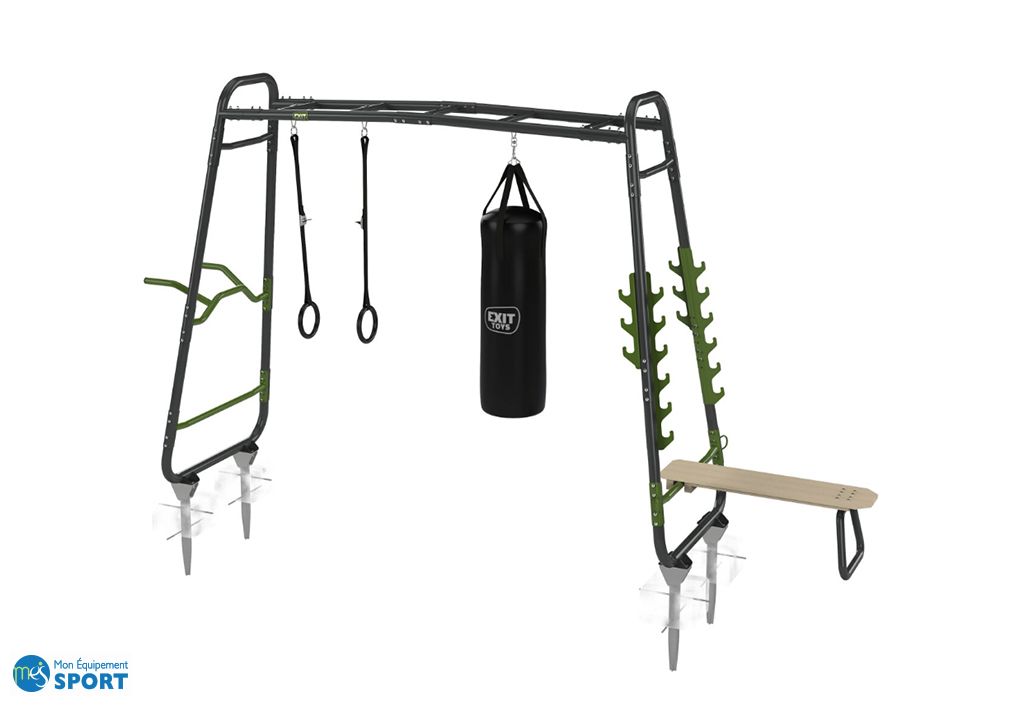 Station de musculation extérieure en acier – Monkeybar MB230 - Exit Toys
